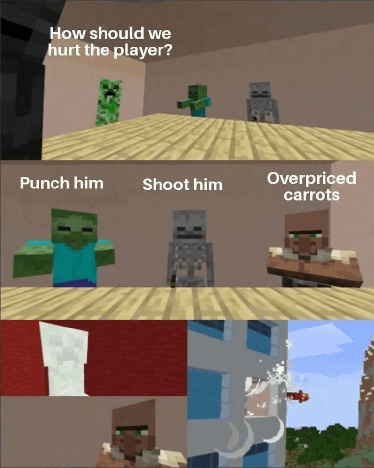 Lạc vào meme Minecraft đầy sáng tạo và thú vị 2025
